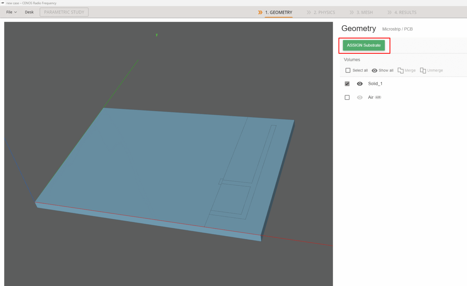Inverted-F Antenna simulation setup - CENOS : Simulation Software : Induction Heating : Radio ...